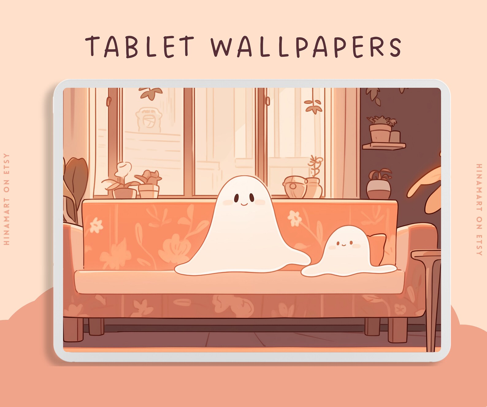 Cute Ghosts Wallpaper Cozy Autumn Wallpapers Kawaii Lofi Fall Wallpaper ...