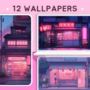 Japanese Pink Night Wallpaper Lofi Wallpaper Cute Anime Tokyo City ...
