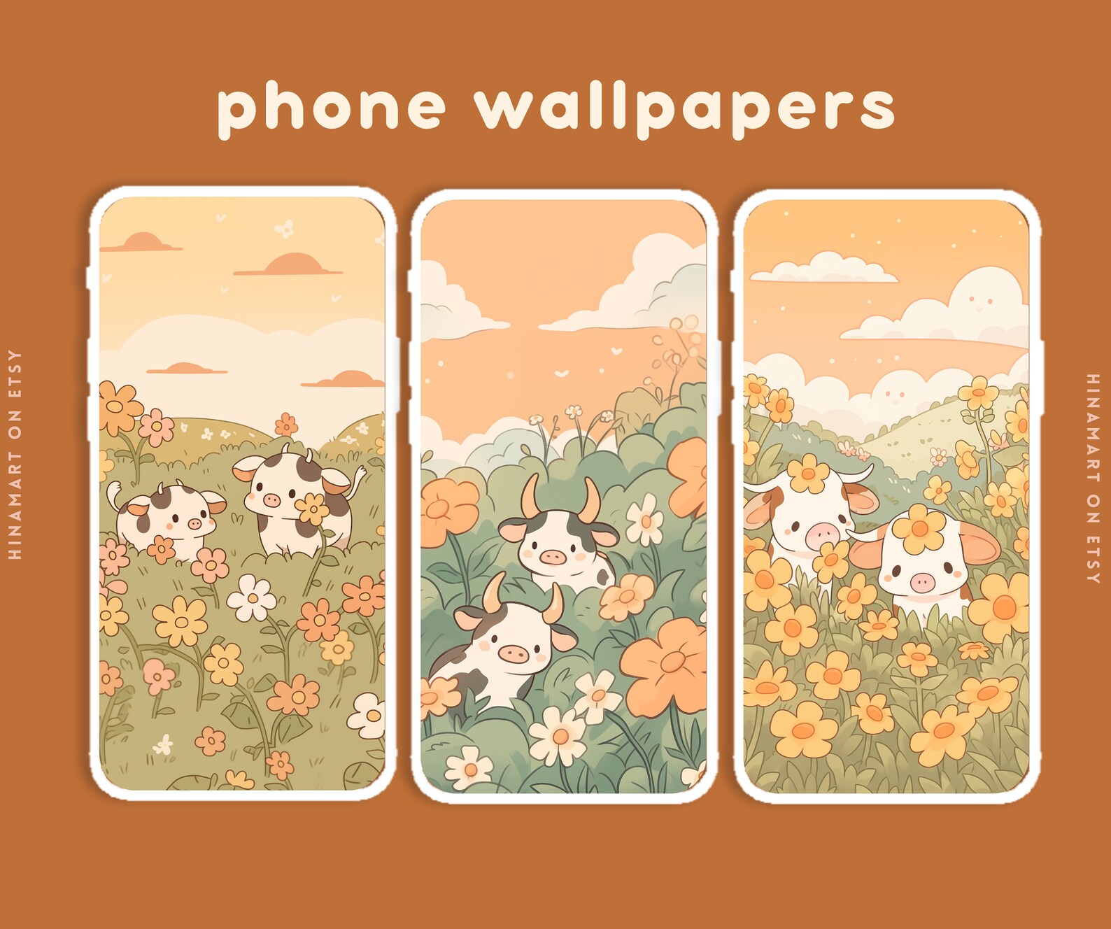 Cows Plants Wallpapers Cozy Wallpaper Cute Animal Desktop Wallpaper ...