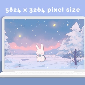 Winter Bunnies Wallpapers Cute Wallpapers Holiday Snow Desktop ...
