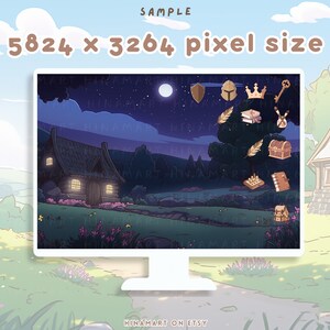 Fantasy Land Desktop Set Wallpapers Icons Aesthetic Adventure Desktop ...