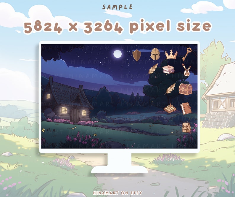 Fantasy Land Desktop Set Wallpapers Icons Aesthetic Adventure Desktop ...