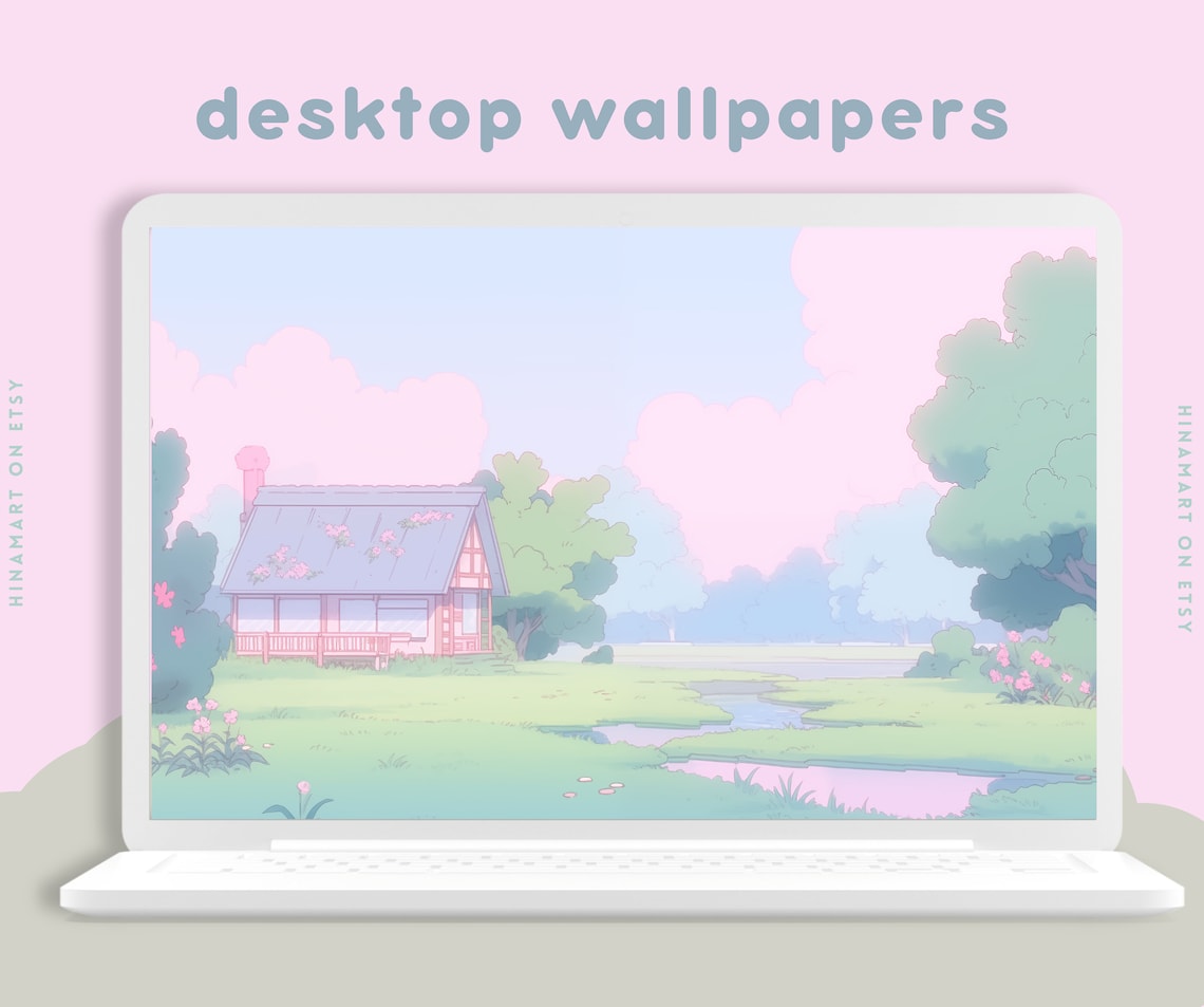 Pastel Cottage Wallpapers Cozy Spring Wallpaper Kawaii Cute Desktop ...