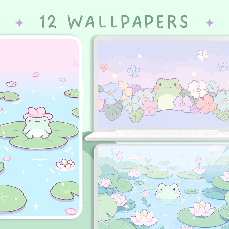 Frog Wallpapers Digital - Etsy UK