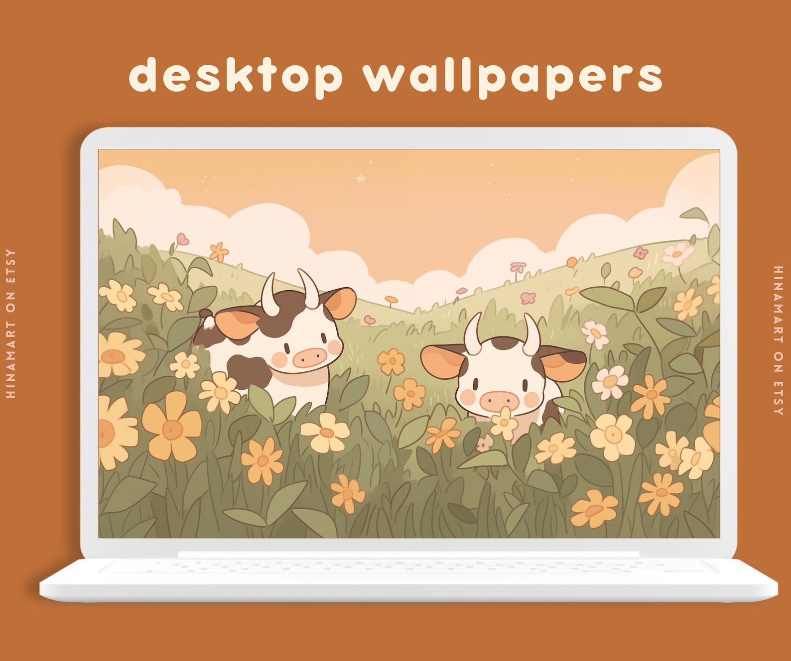 Cows Plants Wallpapers Cozy Wallpaper Cute Animal Desktop Wallpaper ...