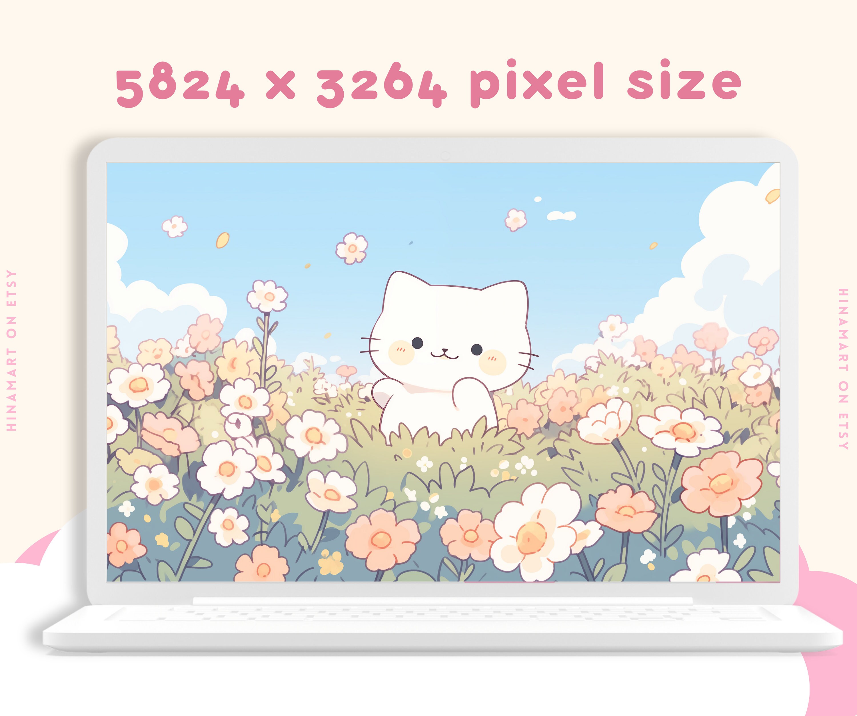 Cute Flower Cats Wallpaper Pack Adorable Kawaii Bunnies Bear Wallpapers ...