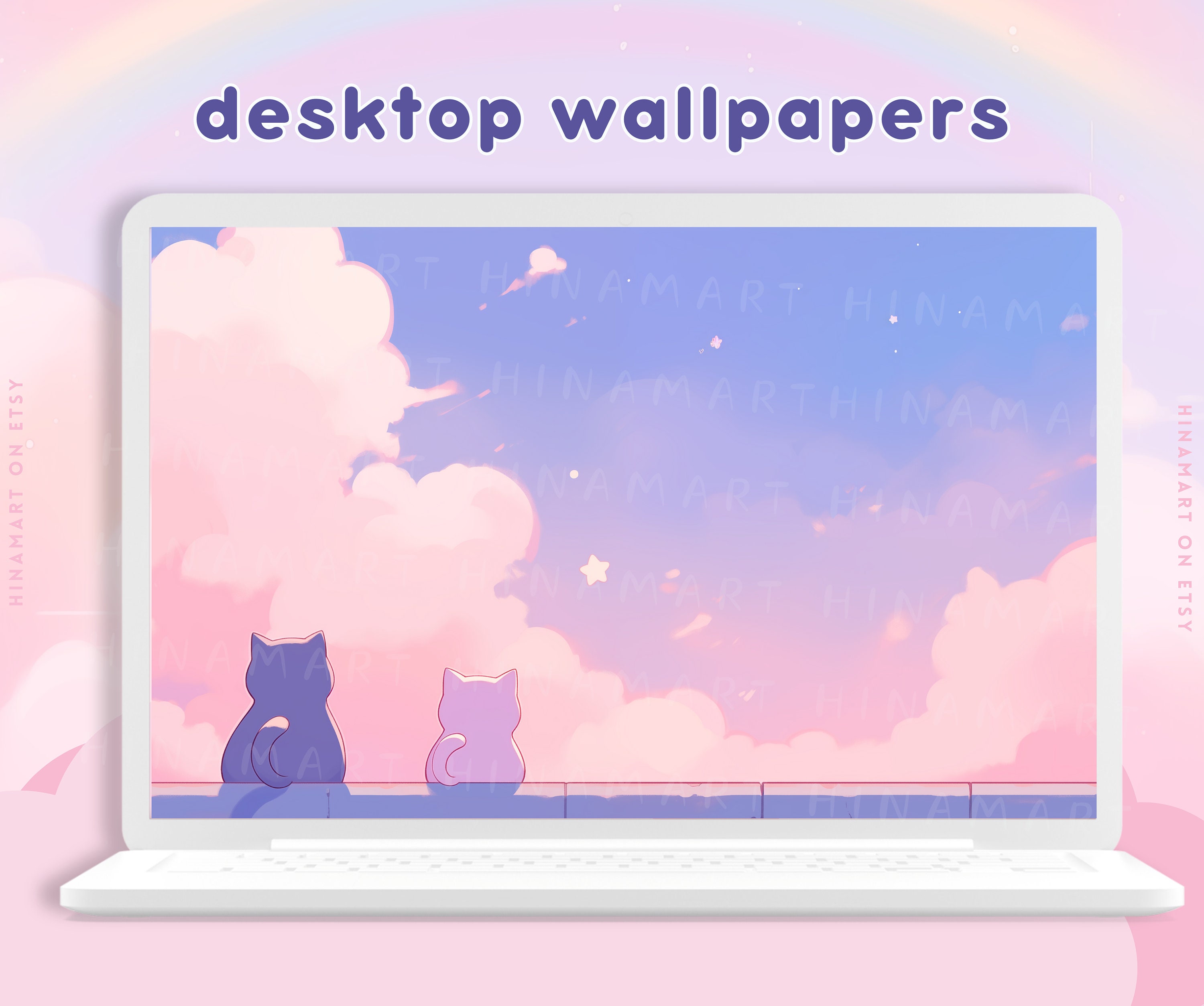 Aesthetic Dreamy Wallpaper Pastel Meadow Wallpaper Lofi Anime Wallpaper ...