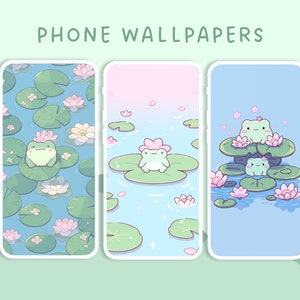Pastel Frog Wallpaper Cute Desktop Wallpaper Screensaver Kawaii ...