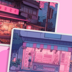 Japanese Pink Night Wallpaper Lofi Wallpaper Cute Anime Tokyo City ...