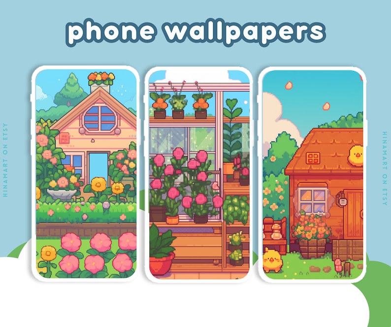 Lofi Pixel Farm Star Valley Wallpapers Pack Cute Pixel Art Kawaii ...