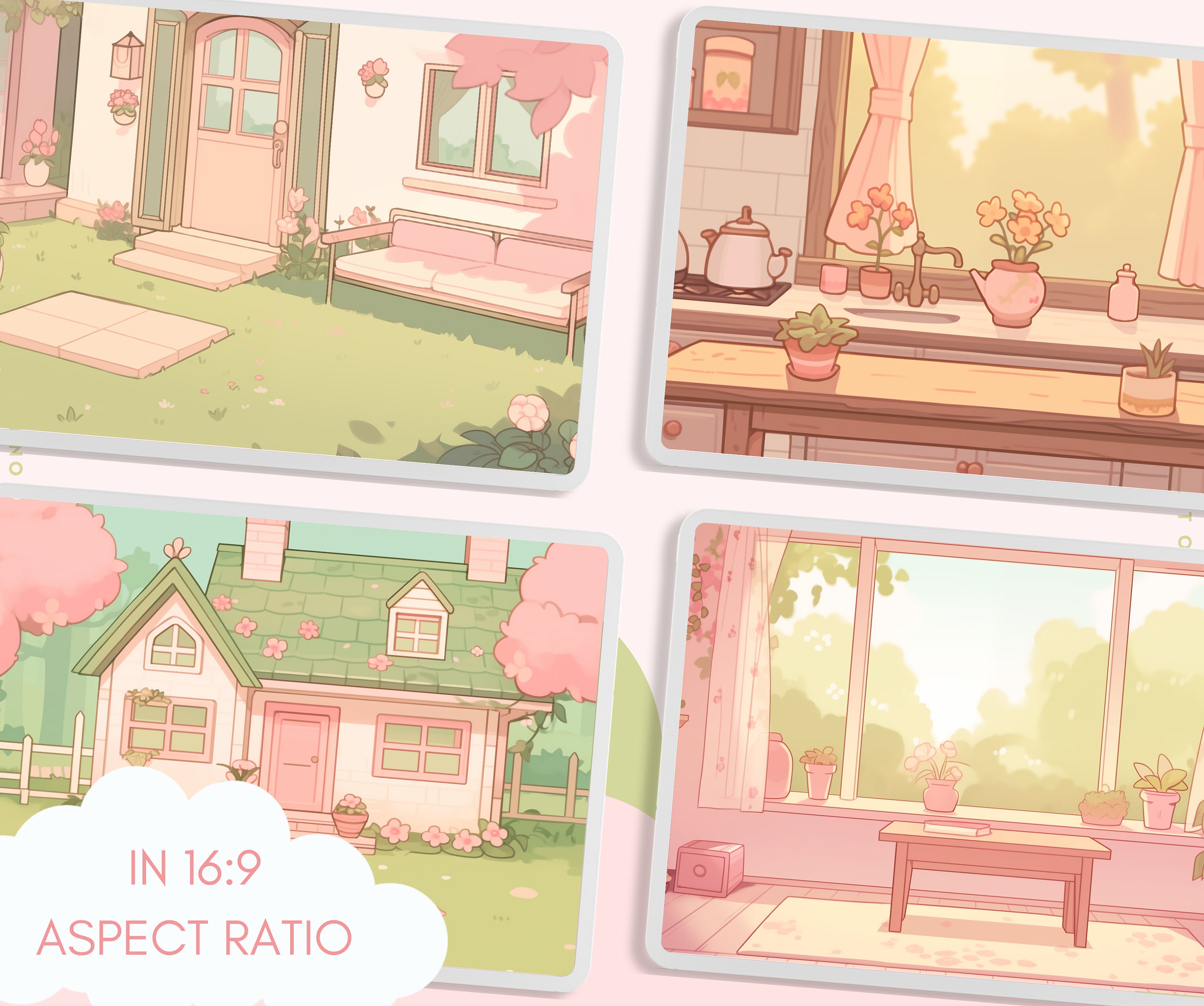 Pink Cottagecore Spring Wallpaper Cozy Kawaii Cute Desktop Wallpaper ...