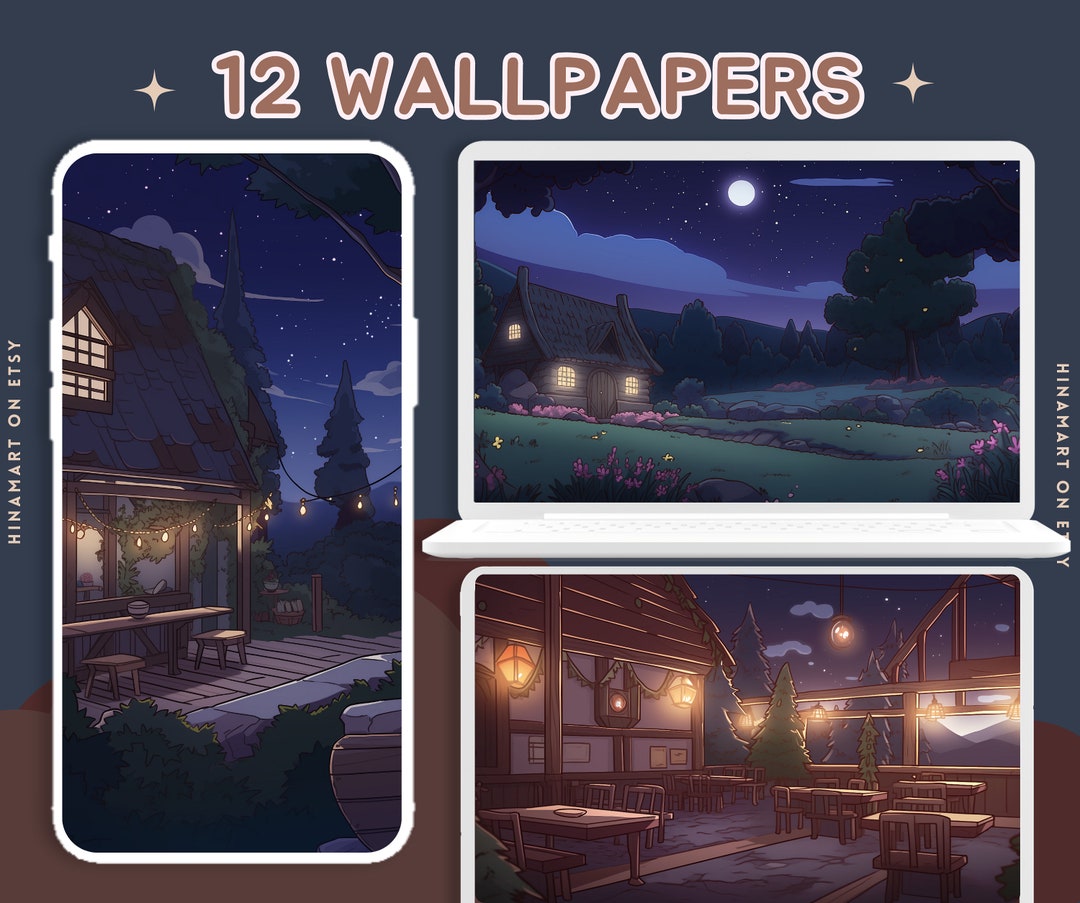 Nighttime Fantasy Adventure Wallpapers Scenery Landscape Farm Wallpaper ...