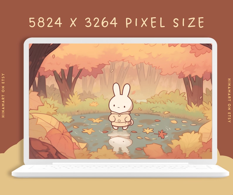 Cute Bunny Bear Autumn Wallpapers Kawaii Autumn Wallpaper Fall Desktop ...