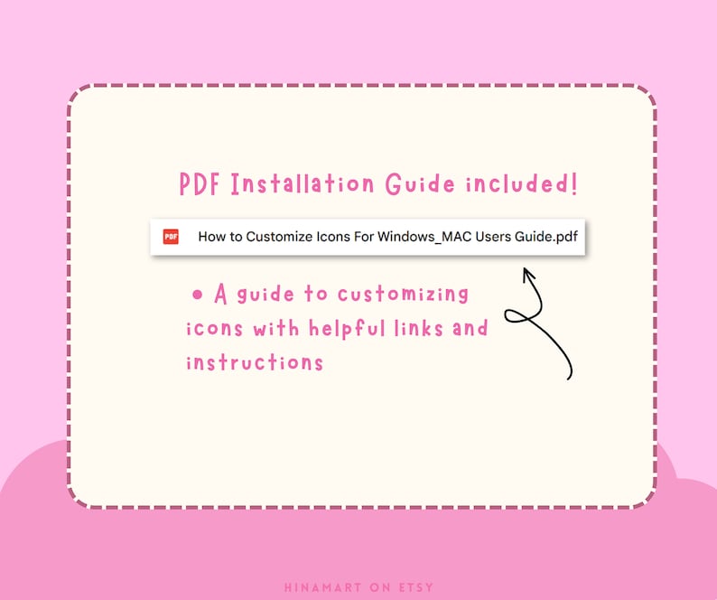 Magical Pink Desktop Icons Set Cute Desktop Organizer Icons Folders ...