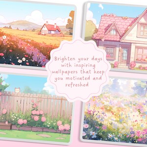 Spring Wallpaper MEGA Bundle Cute Wallpapers Kawaii Screensaver Sakura ...