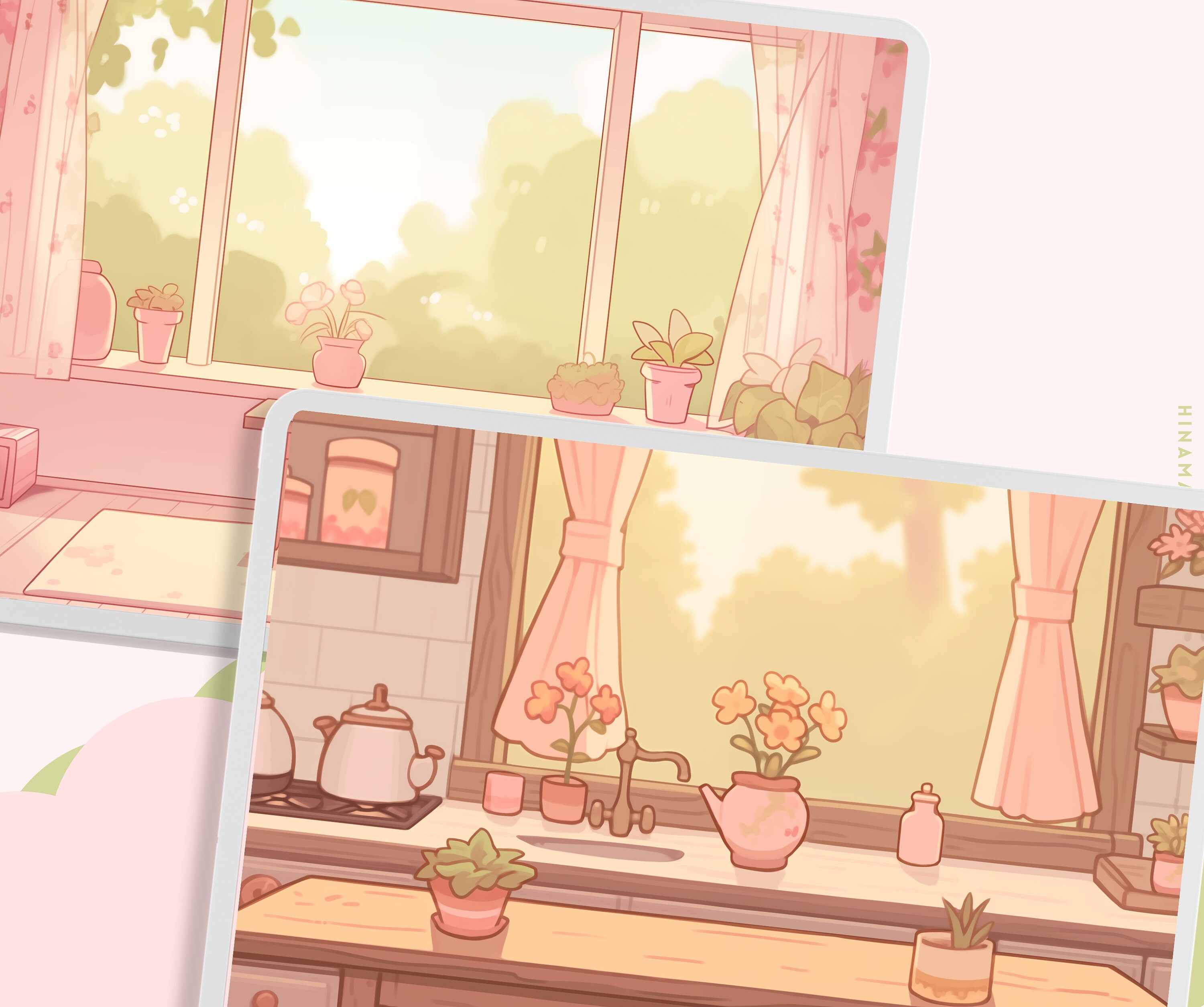 Pink Cottagecore Spring Wallpaper Cozy Kawaii Cute Desktop Wallpaper ...