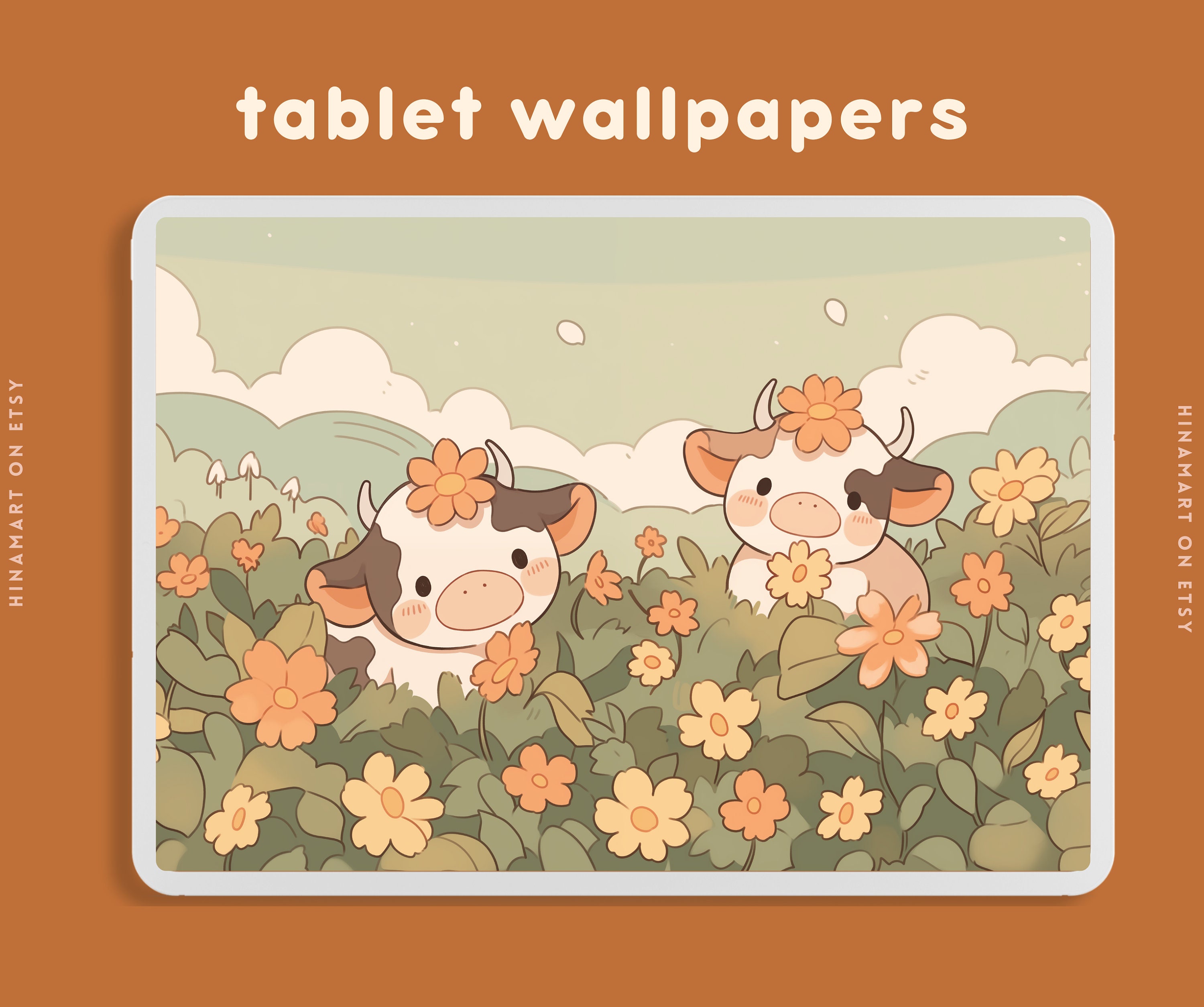 Cows Plants Wallpapers Cozy Wallpaper Cute Animal Desktop Wallpaper ...