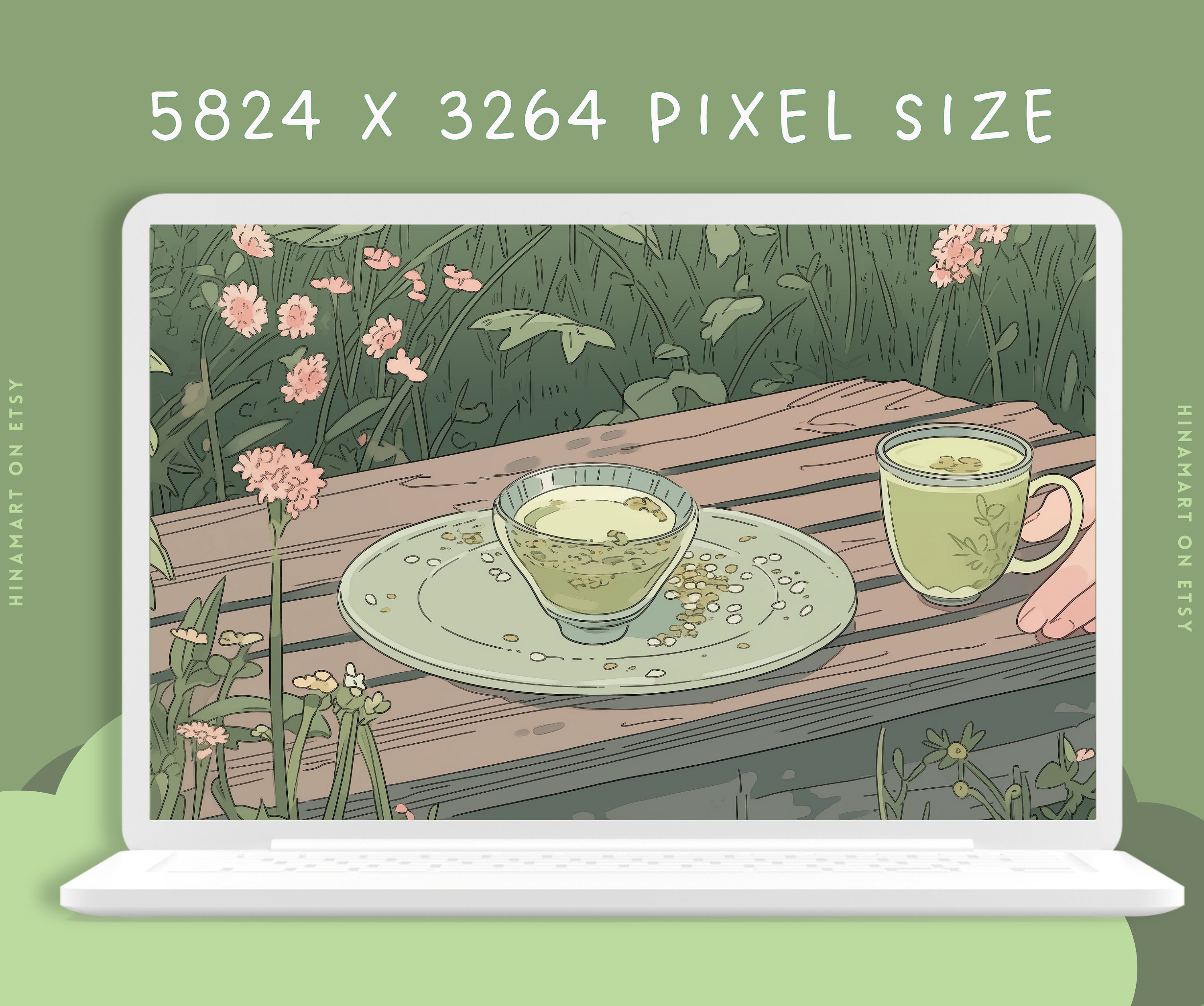 Matcha Green Lofi Wallpaper Cute Wallpapers Cat Wallpaper Anime ...