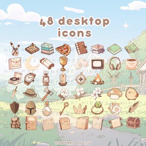 Fantasy Land Desktop Set Wallpapers Icons Aesthetic Adventure Desktop ...