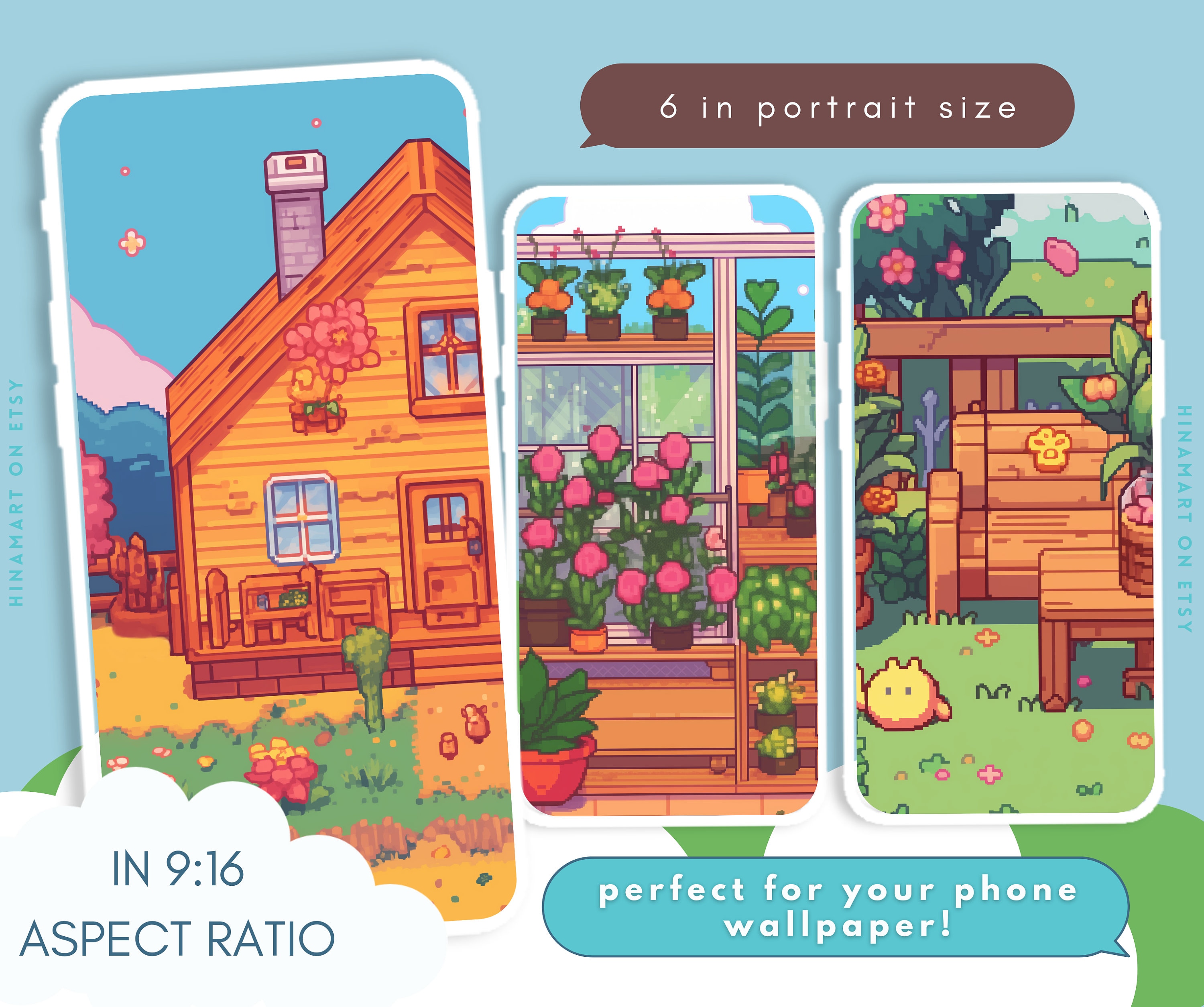 Lofi Pixel Farm Star Valley Wallpapers Pack Cute Pixel Art Kawaii ...