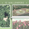 Lofi Matcha Green Desktop Set Wallpapers Icons Cute Desktop Organizer ...