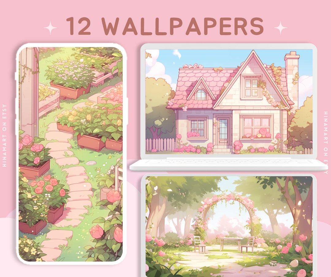 Kawaii Cottage Wallpapers Cute Pink Wallpaper Pastel Desktop Wallpaper ...