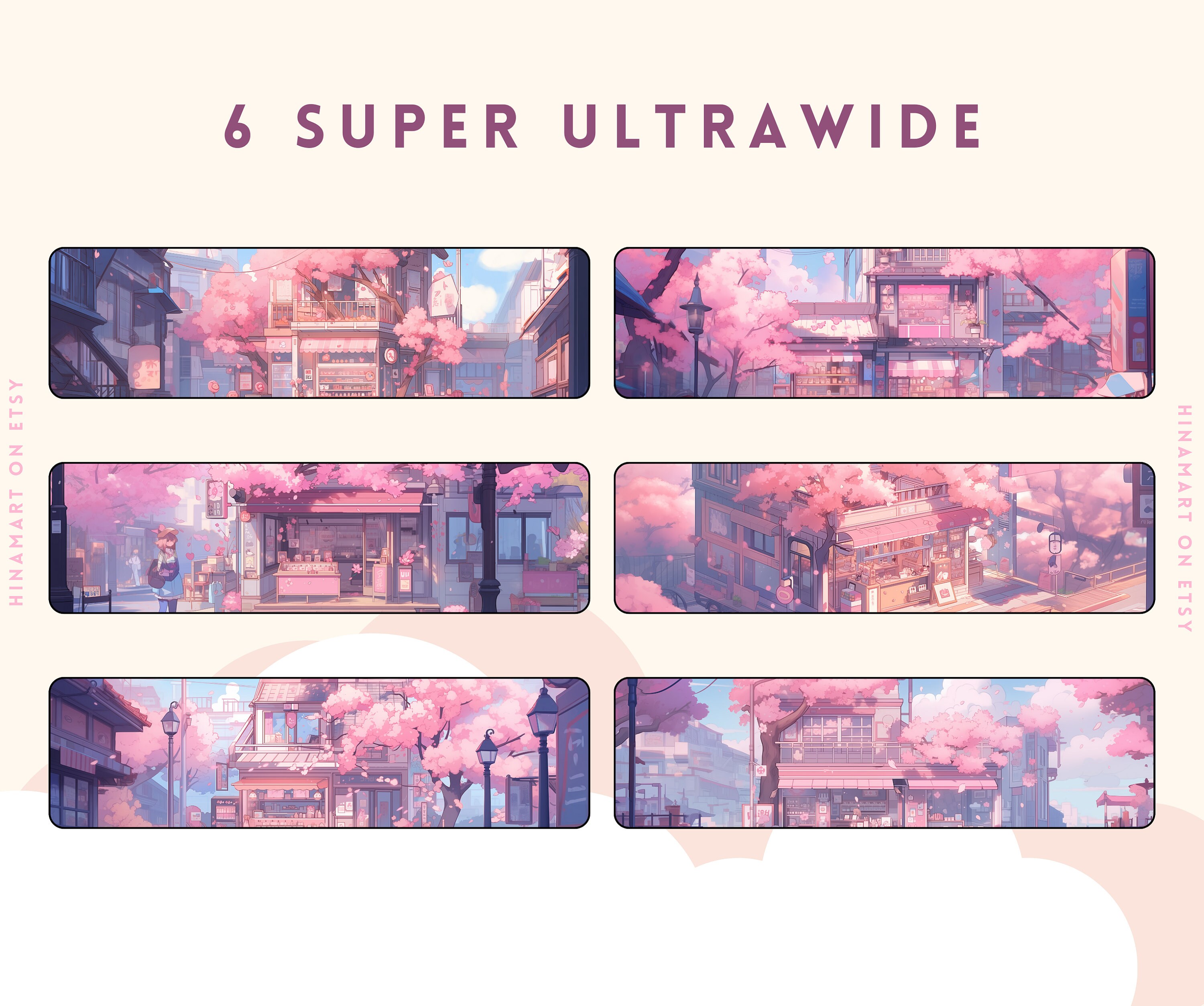 Cute Beautiful Sakura Flower Building Wallpaper Bundle Kawaii Plants ...