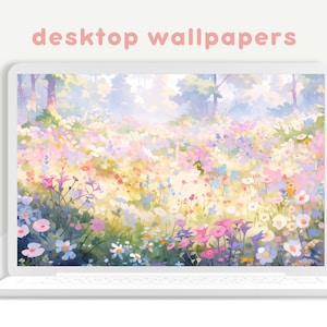 Floral Desktop Wallpaper Pastel Flowers Art Desktop Wallpapers ...