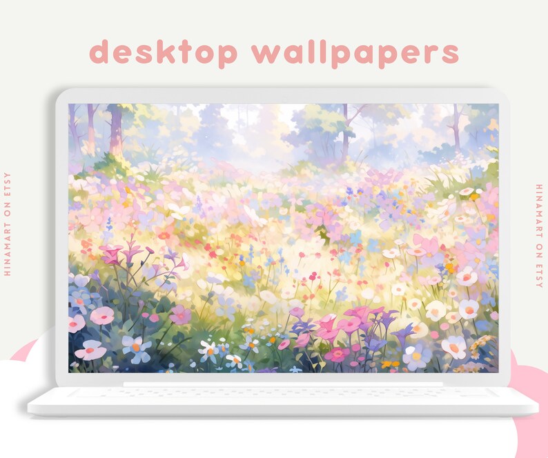 Floral Desktop Wallpaper Pastel Flowers Art Desktop Wallpapers ...
