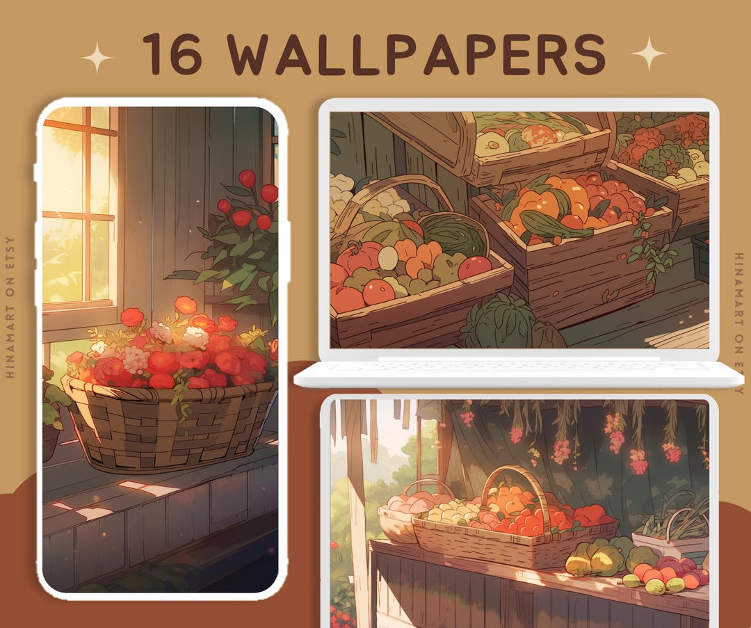 Autumn Harvest Wallpaper Season Wallpaper Cottagecore Wallpaper Pumpkin ...