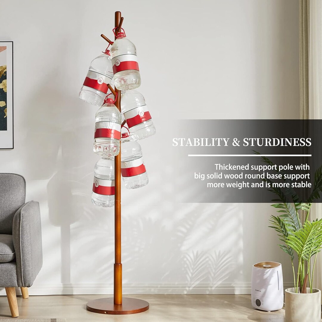 Wooden Coat Rack With 8 Hooks Coat Rack Hall Way Unique Coat Rack ...