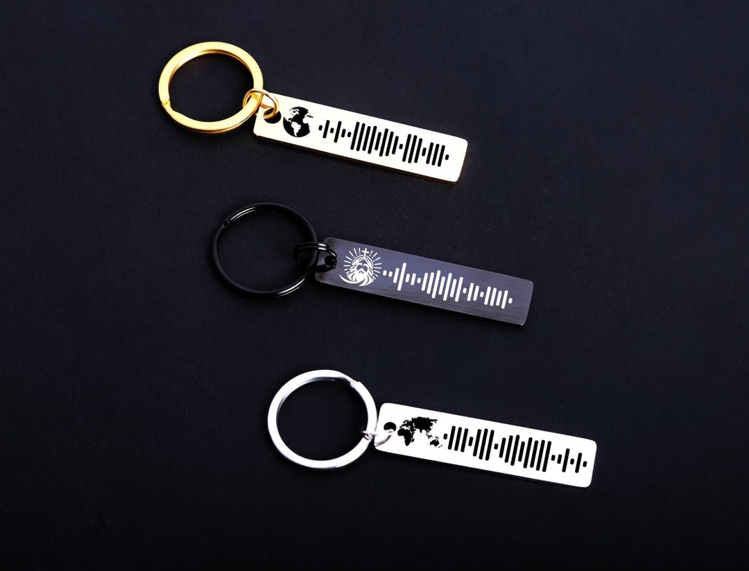 Engraved Music Keychain,custom Song Code Keyring,music Gift Keychain ...