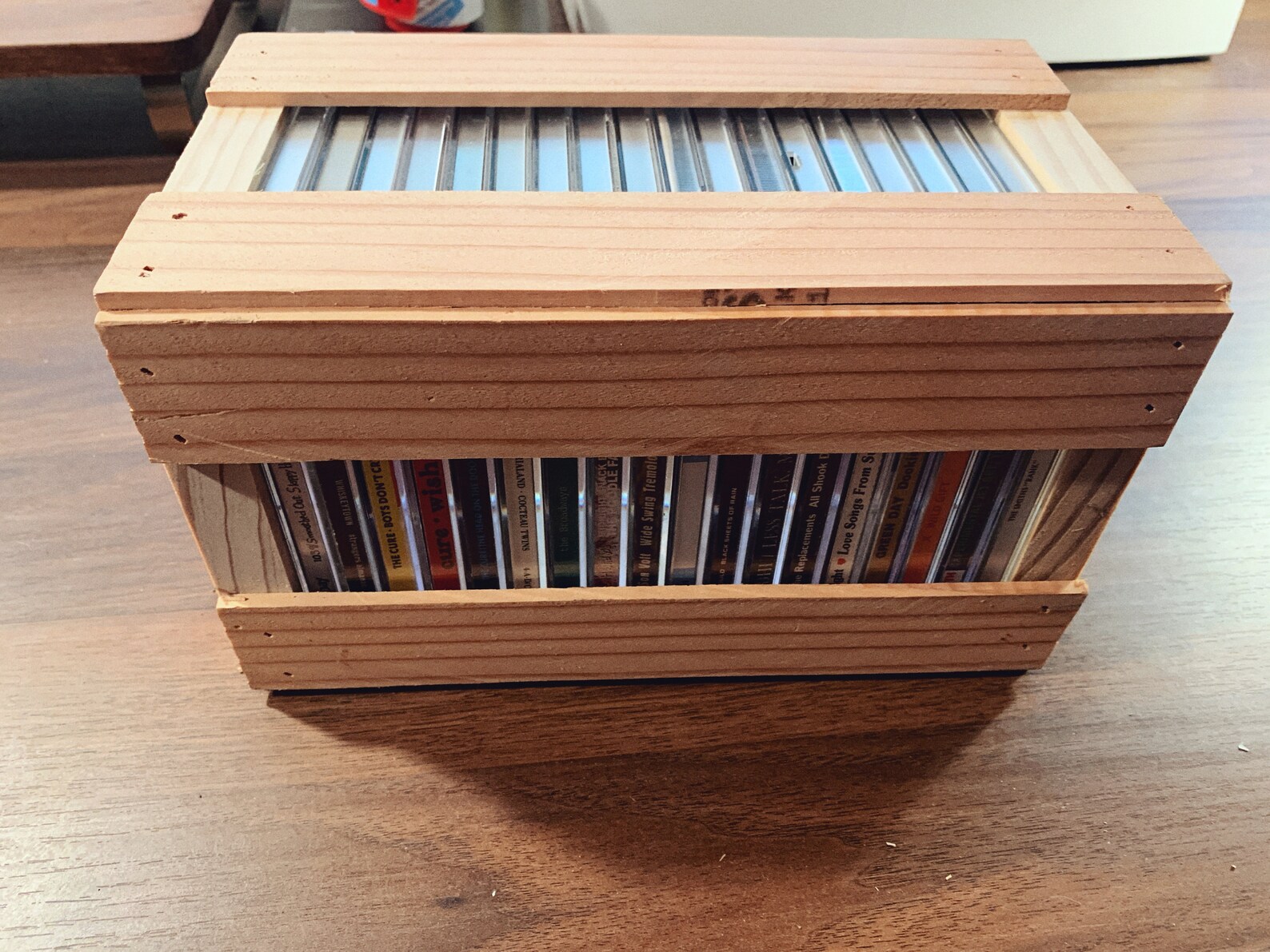 Tape Crates Handmade Wooden CD Crate Holds 18 Compact Discs - Etsy