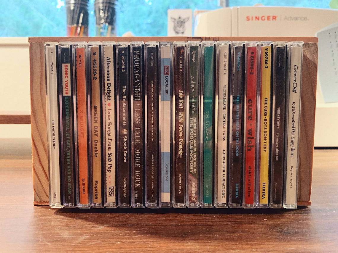Tape Crates Handmade Wooden CD Crate Holds 18 Compact Discs - Etsy