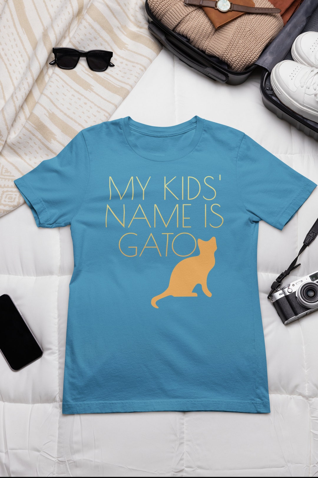 My Kids' Name is Gato Unisex Jersey Short Sleeve Tee, Cat Parent Shirt ...
