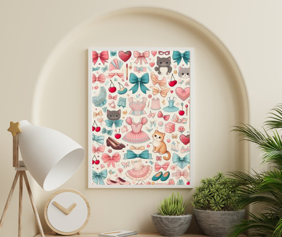 Coquette Room Decor Coquette Aesthetic Soft Pink Wall Photo Collage ...