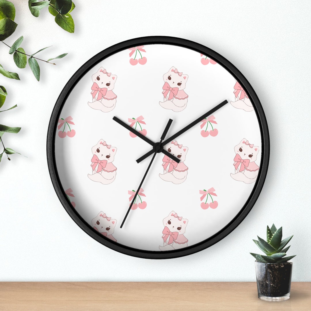 Coquette Wall Clock, Coquette Room Decor, Girly Wall Clock, Wall Clock ...
