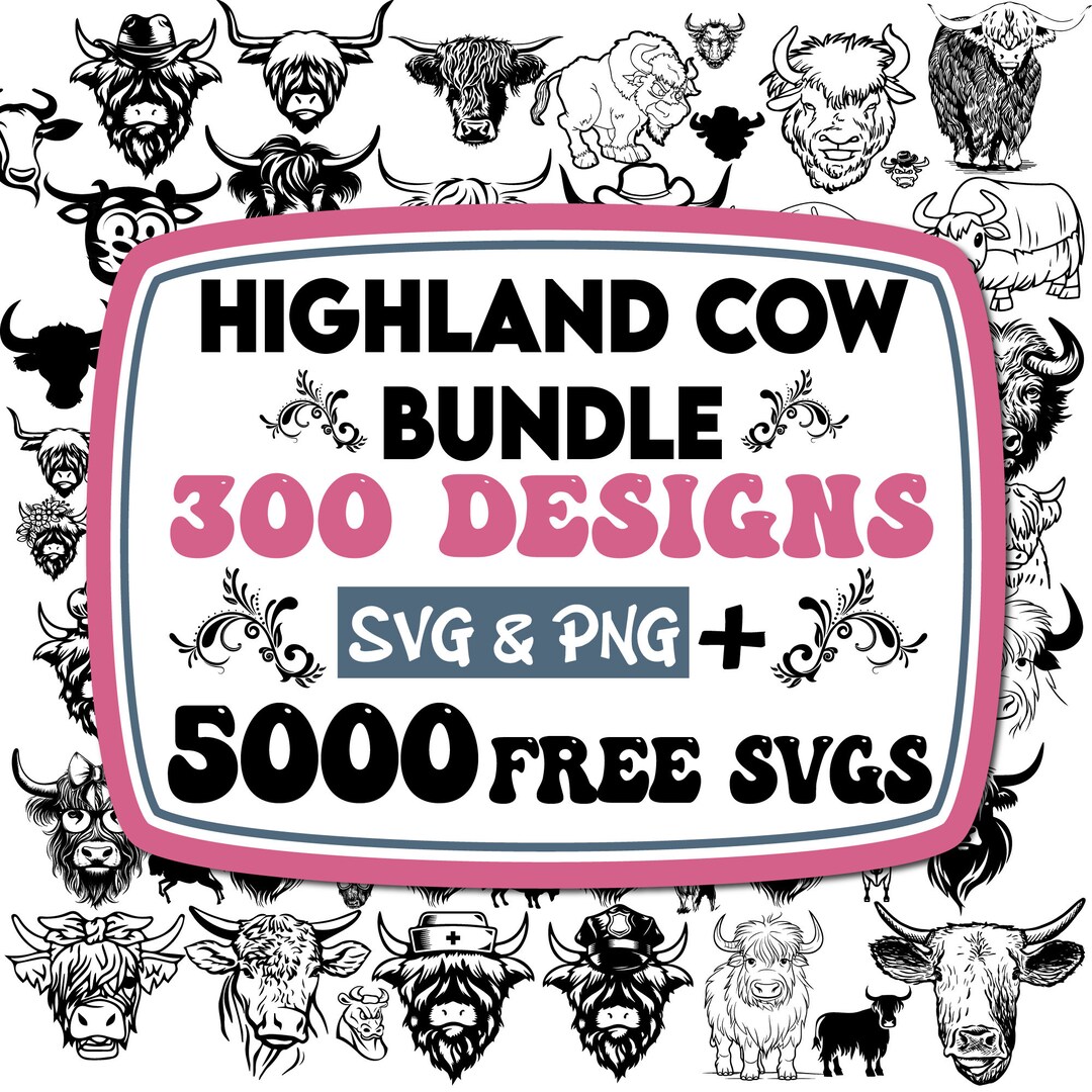 Highland Cow Svg | Highland Cow Png | Highland Cow Head Svg | Cow Svg ...