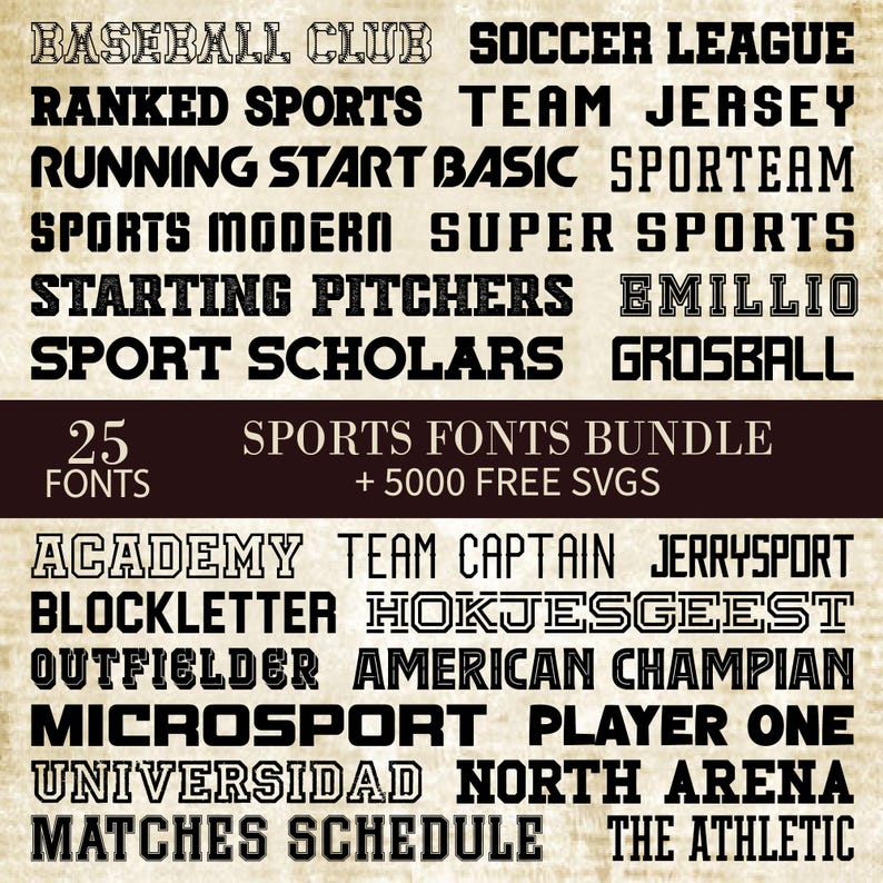 Varsity Font SVG Bundle: Sports Jersey Numbers, Letters (TTF, Pngs ...