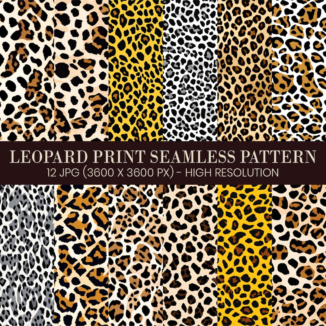 Leopard Paper Seamless Pattern Bundle , Leopard Print Scrapbook Paper ...