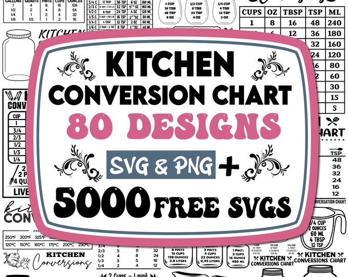 Kitchen Conversion Chart Cooking Temperature for Laser Cutter Cricut ...