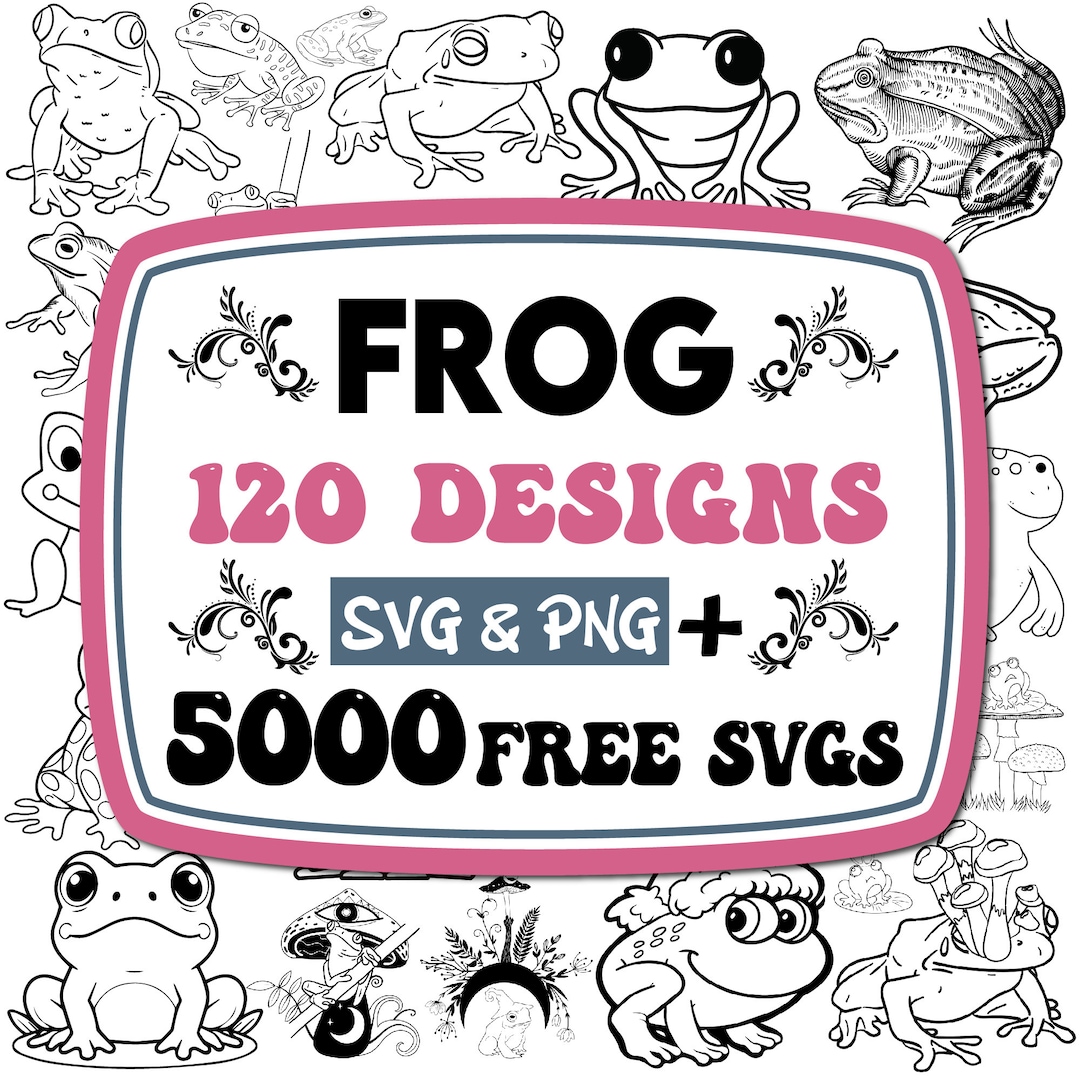 Frog Svg | Frog Png | Frog With Crown Svg | Frog With Bow Tie | Animal ...