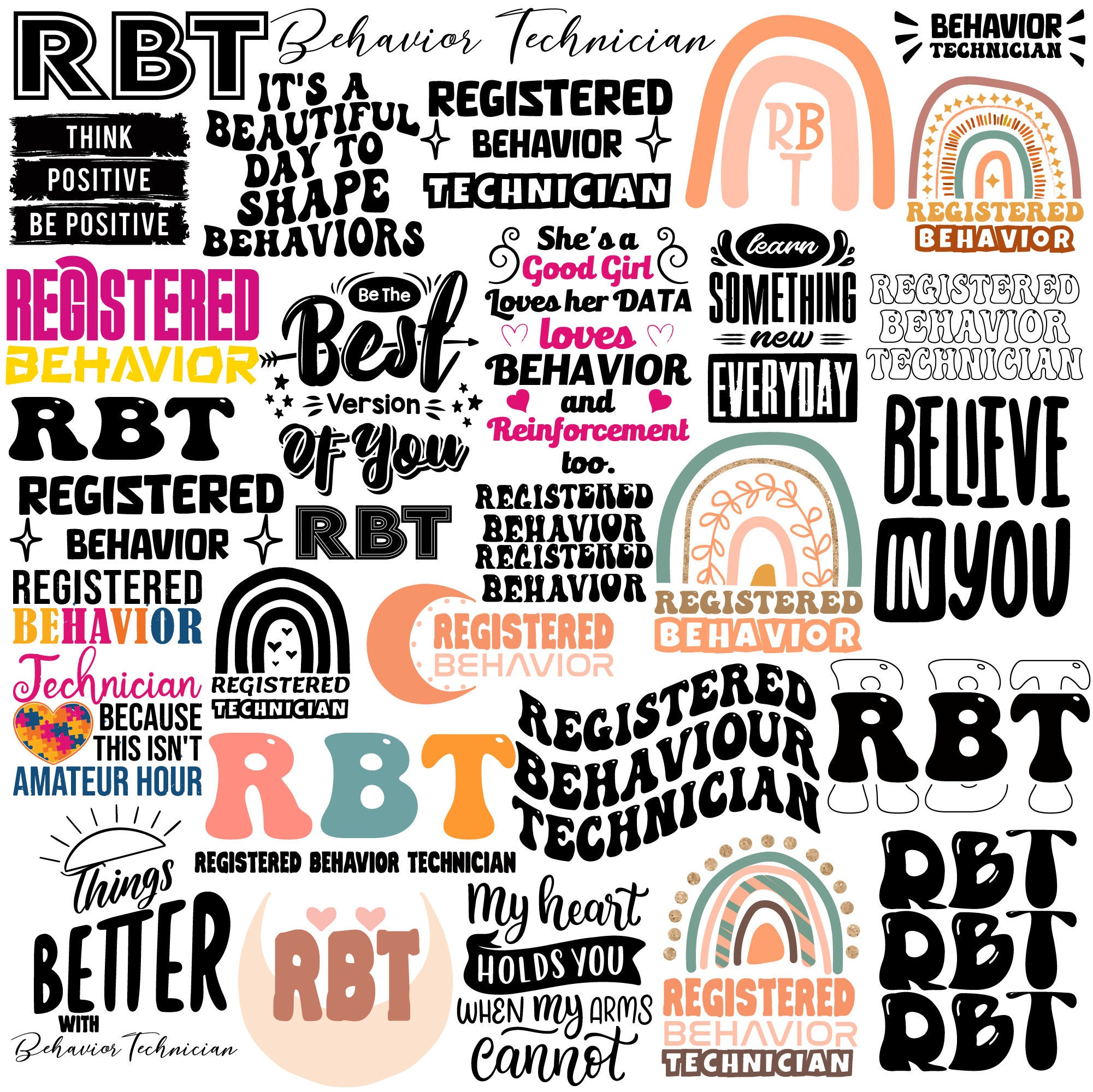 Registered Behavior Technician Svg Rbt Png Rbt Svg Bcba Svg Behavioral ...