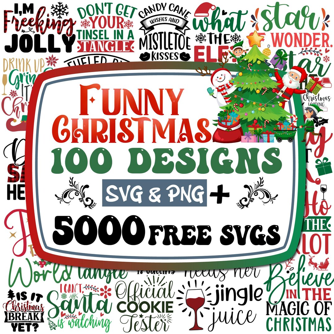 Funny Christmas Svg Bundle | Christmas Sign Svg | Merry Christmas Svg ...