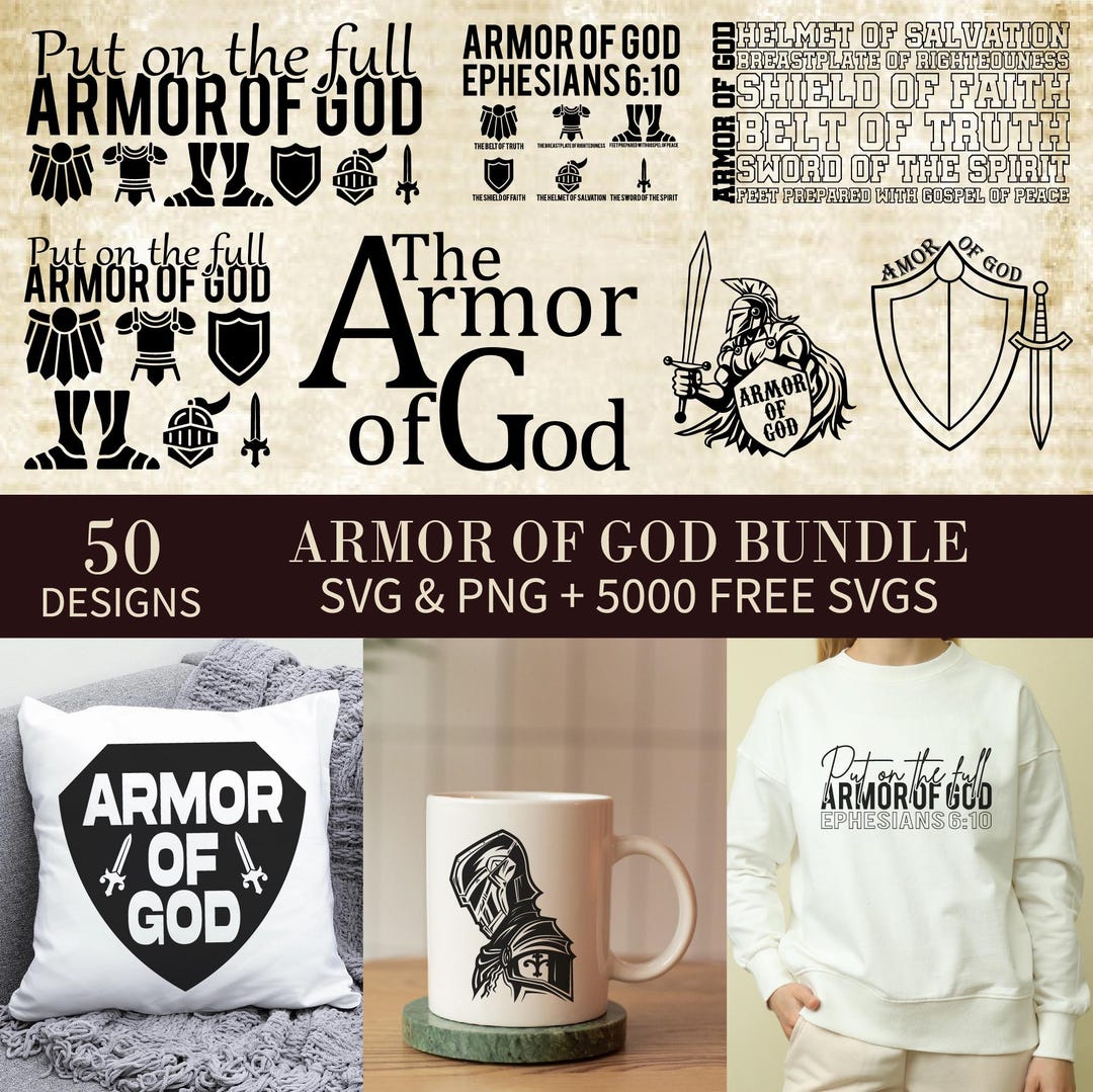 Armor of God SVG & PNG: Christian Warrior Design (digital Download) - Etsy