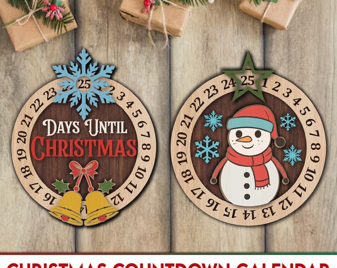 Christmas Cartoon Countdown Svg, Christmas Countdown Svg, Countdown ...