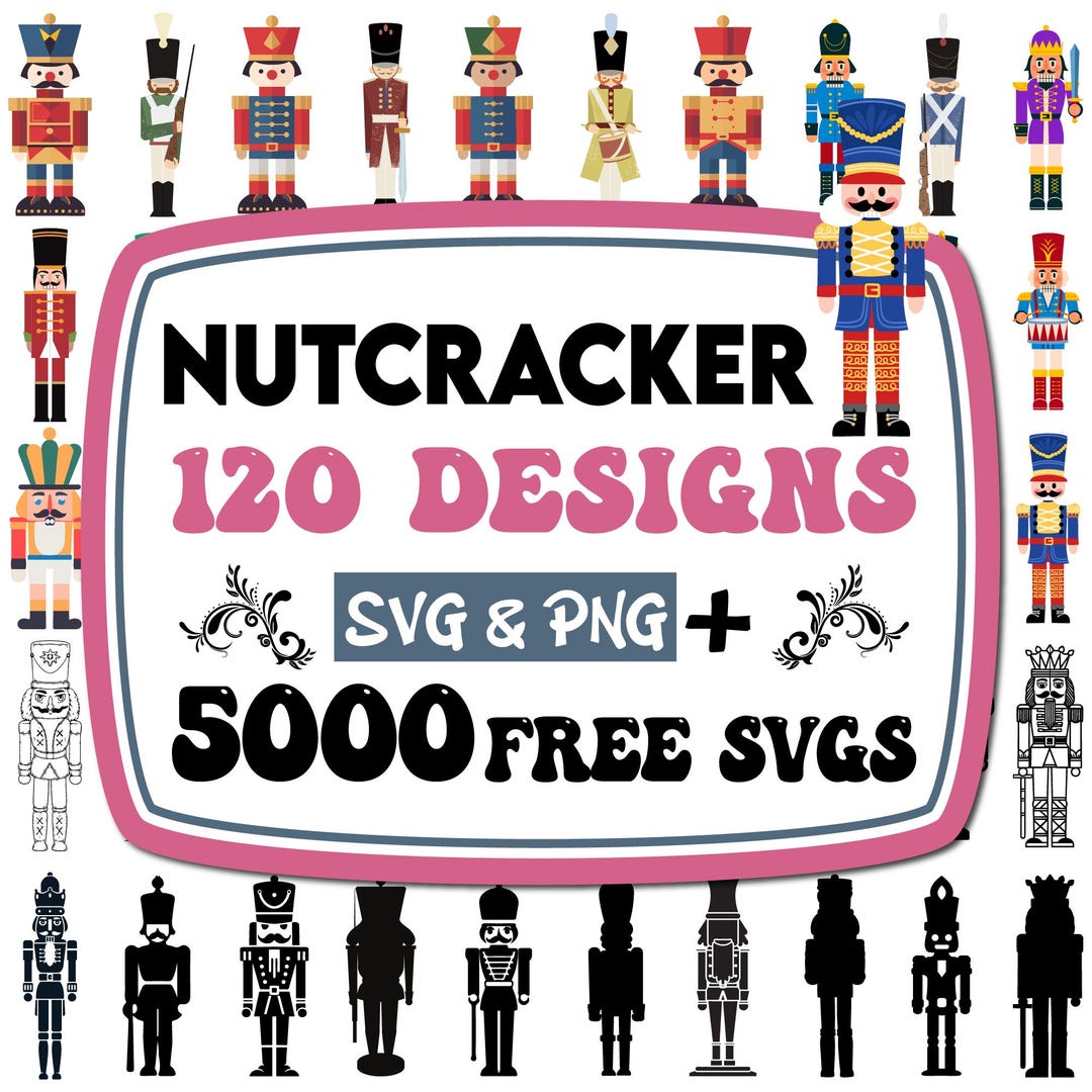 Christmas Nutcracker SVG Bundle: Holiday Cut Files (digital Download ...