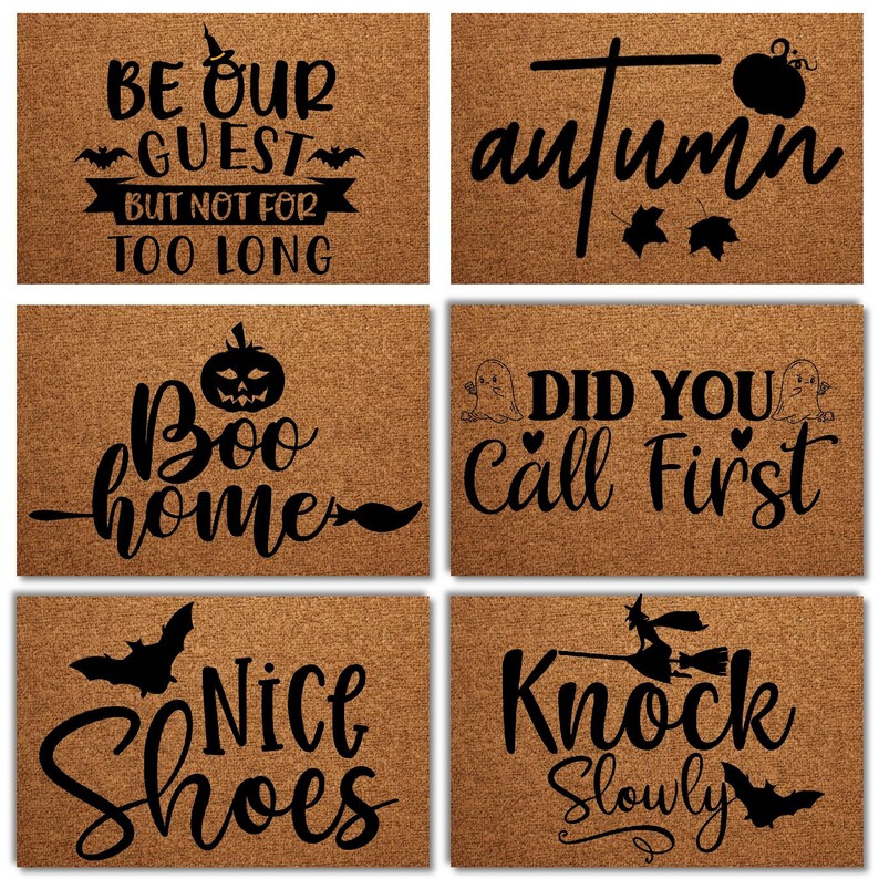 Halloween Doormat Svg Bundle, Halloween Door Mat Digital Download ...