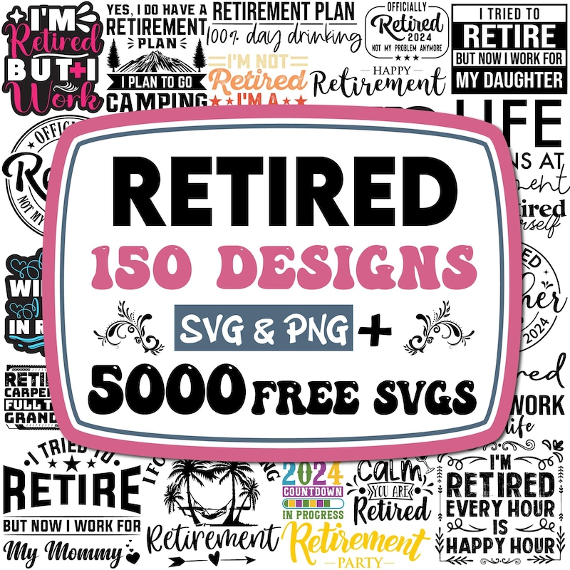 Retirement Svg - Etsy
