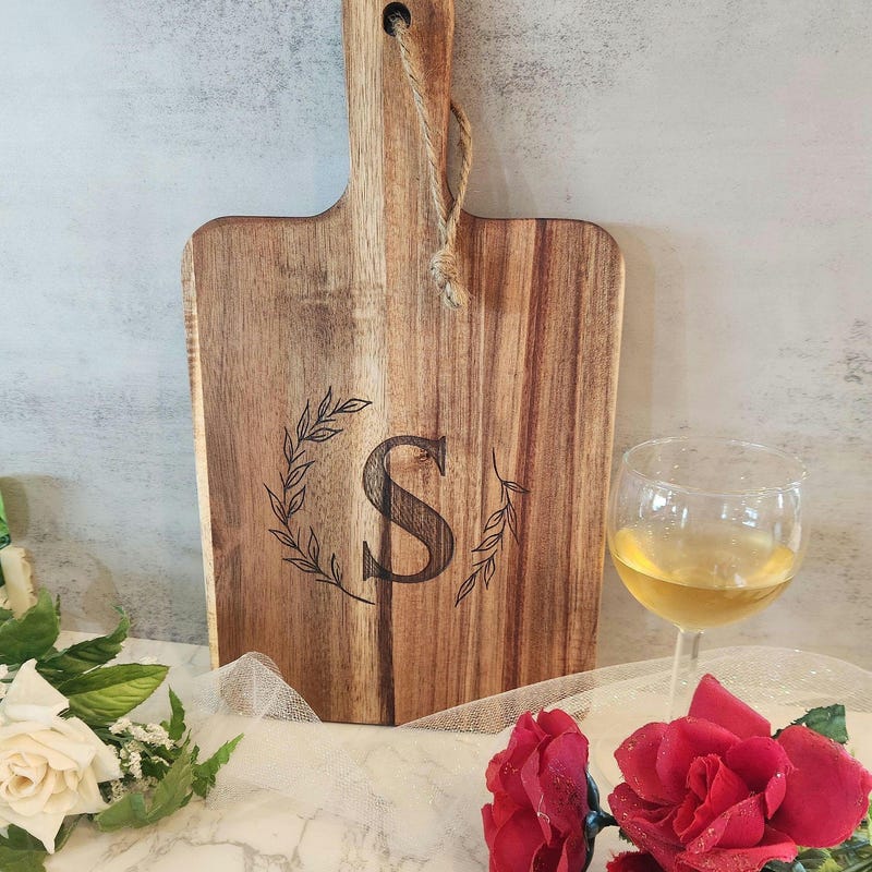 Monogrammed Cheese Board - Etsy